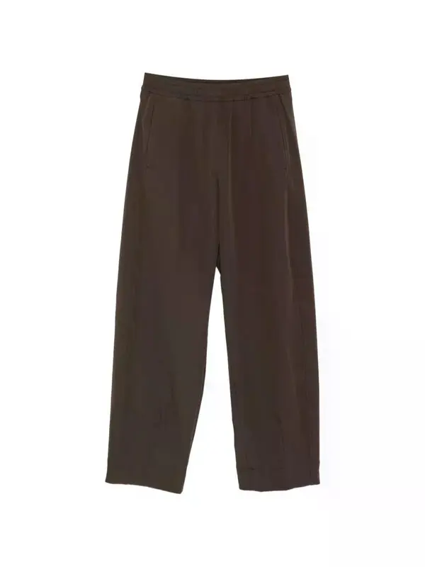 Herno Elasticated Waistband Trousers In Dark - Brown