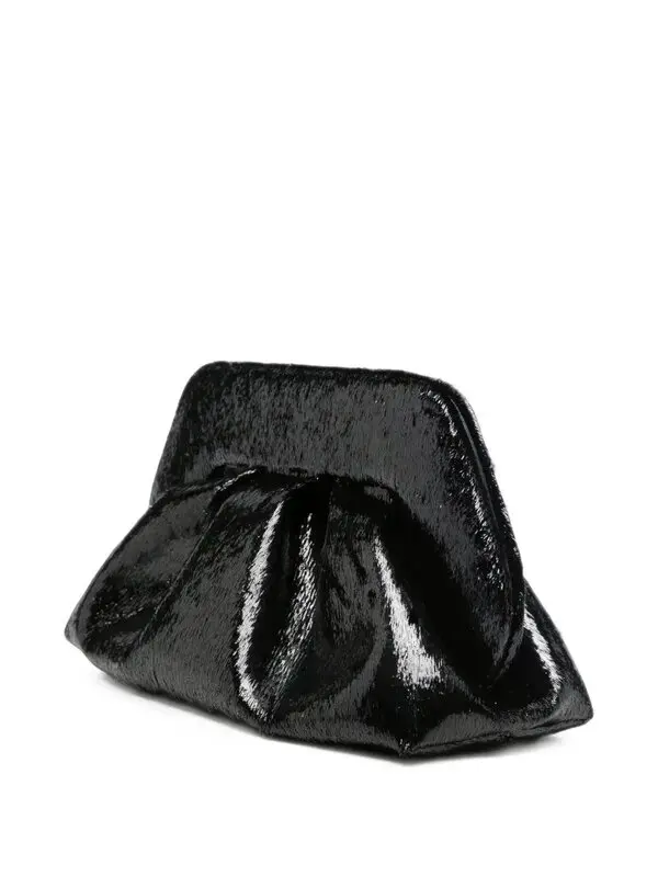 THEMOIRE Sequin-embellished Ruched Clutch Bag