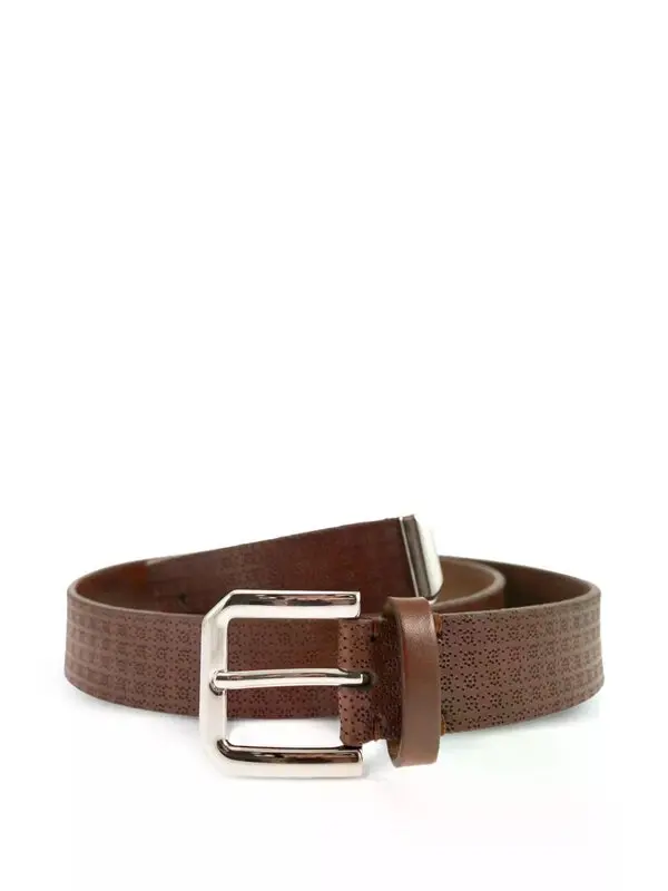 Brunello Cucinelli Micro-perforated Leather Belt - Brown