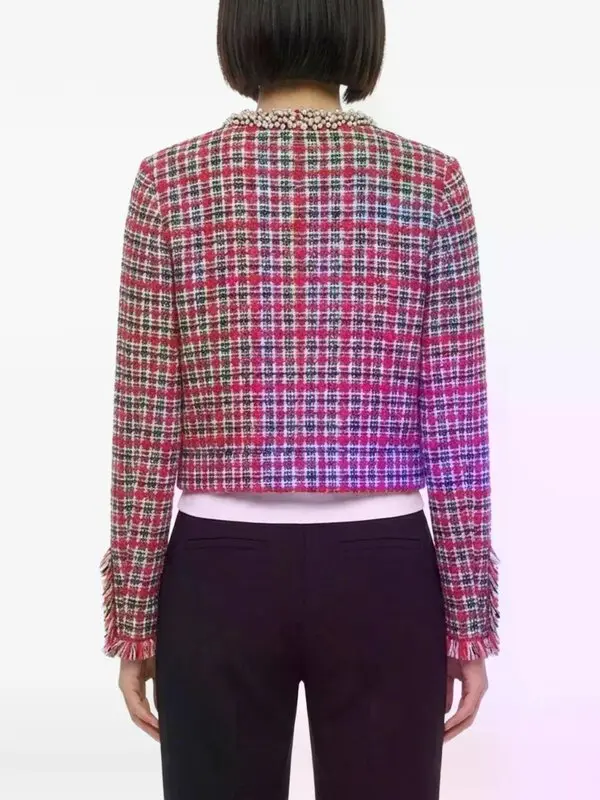 SELF-PORTRAIT Frayed-trim Tweed Jacket
