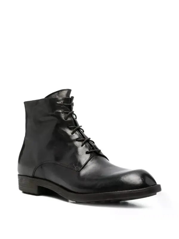 Officine Creative Diary Lace-up Leather Ankle Boots