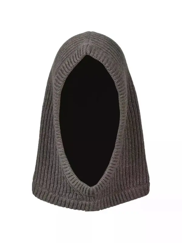 Rick Owens Ribbed Cashmere-blend Hood - Grey