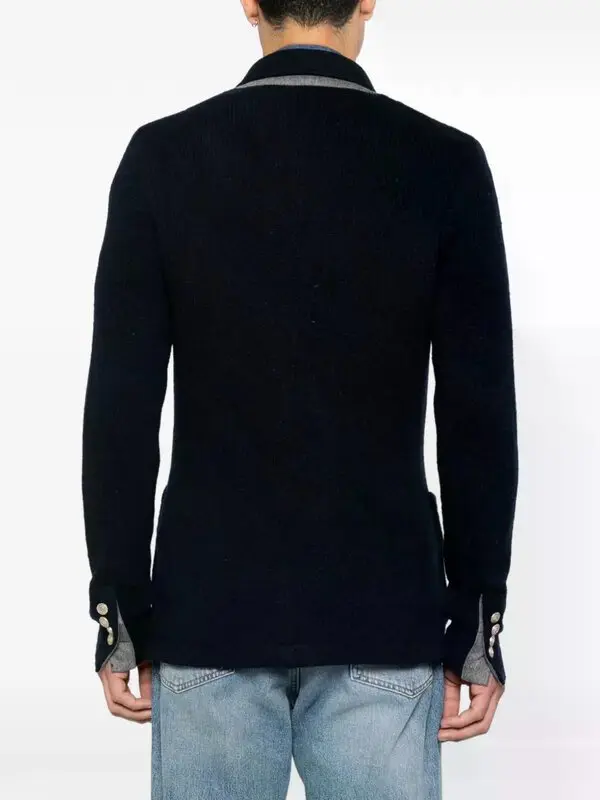 Eleventy Double-breasted Knitted Jacket
