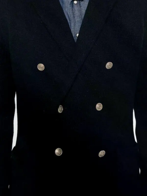 Eleventy Double-breasted Knitted Jacket