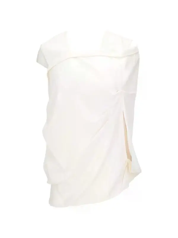 TOM FORD Draped Asymmetric-neck Blouse - White