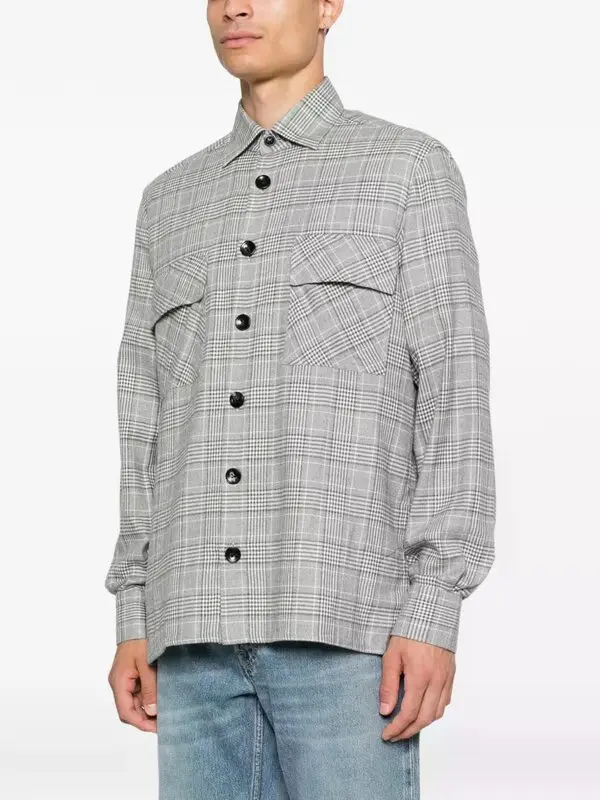 Kiton Prince Of Wales Check Shirt