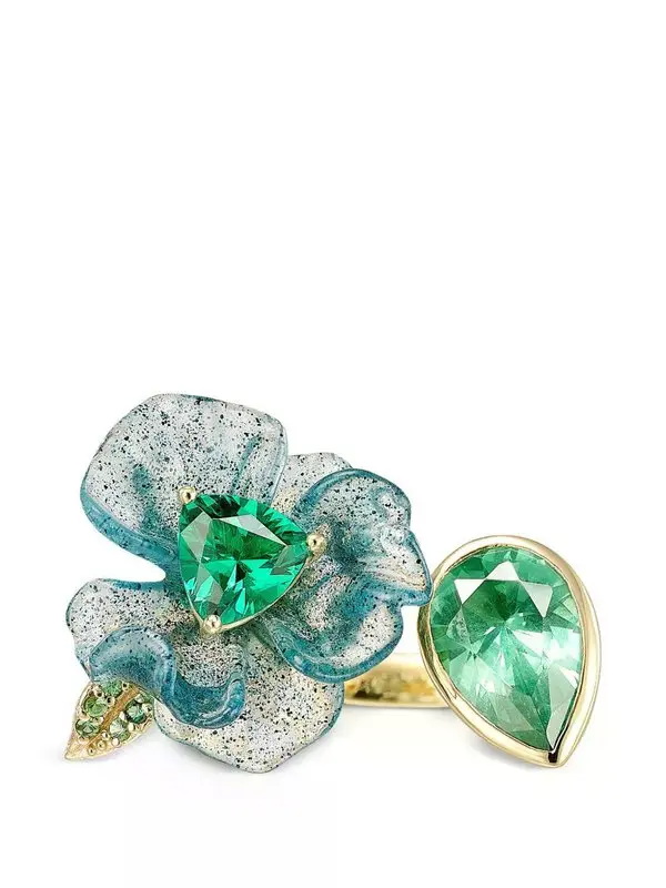 ANABELA CHAN Tourmaline Spirulina Petunia Ring