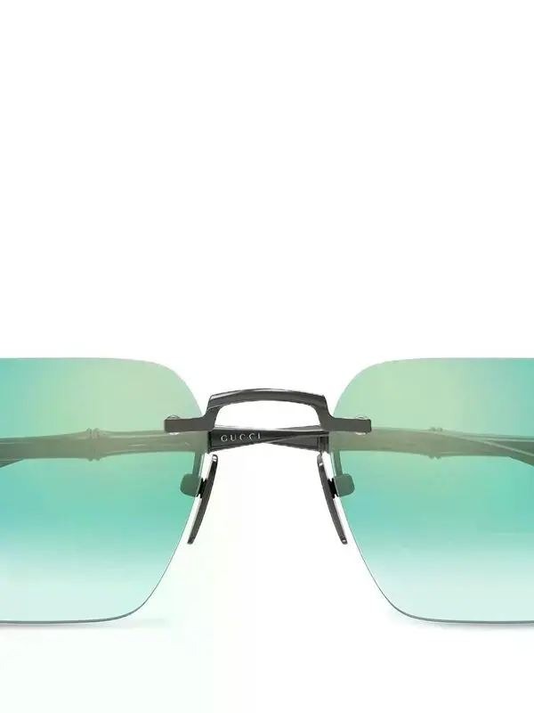 Gucci Rimless Rectangle Sunglasses - Grey