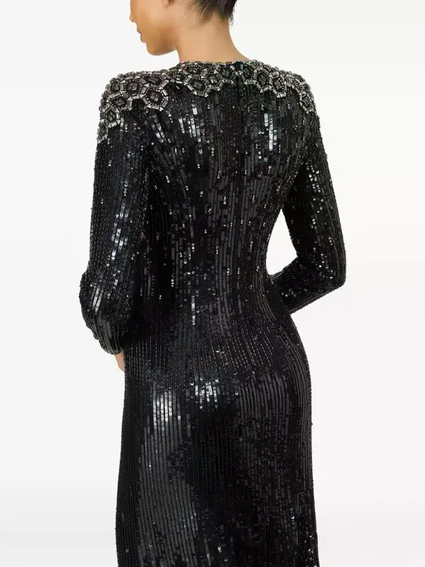 Jenny Packham Sequin-embellished Crystal-embroidery Dress