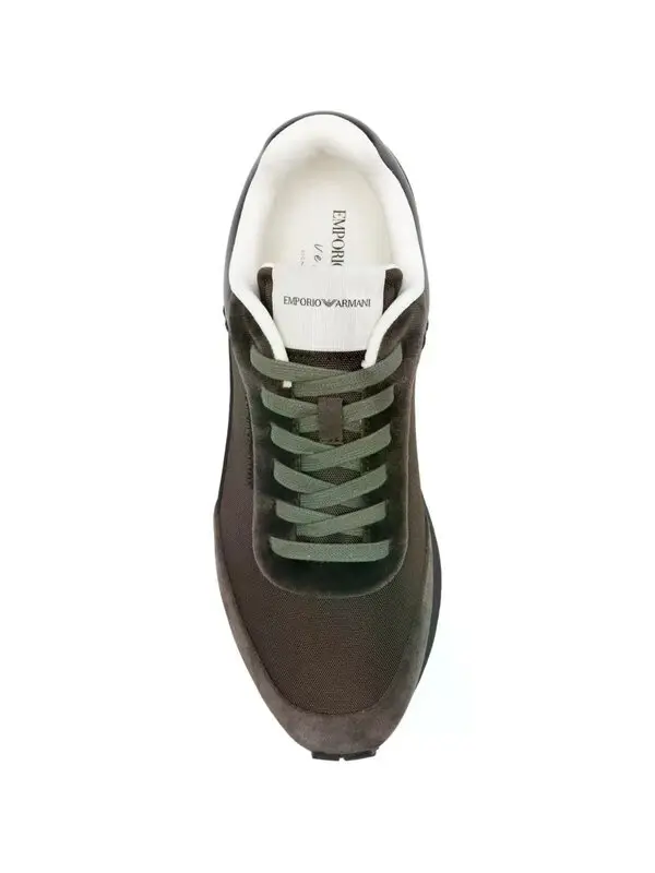 Emporio Armani Suede Panelled Sneakers