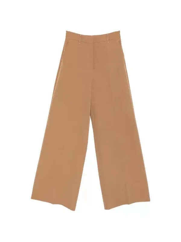 ERMANNO FIRENZE Pressed-crease Wide-leg Trousers - Brown
