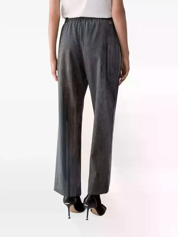 Liu Jo Pinstriped-trousers With Lace-insert