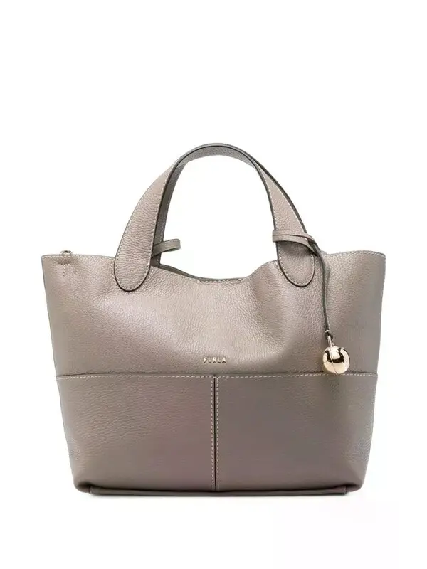 Furla Grained Leather Tote Bag - Neutrals