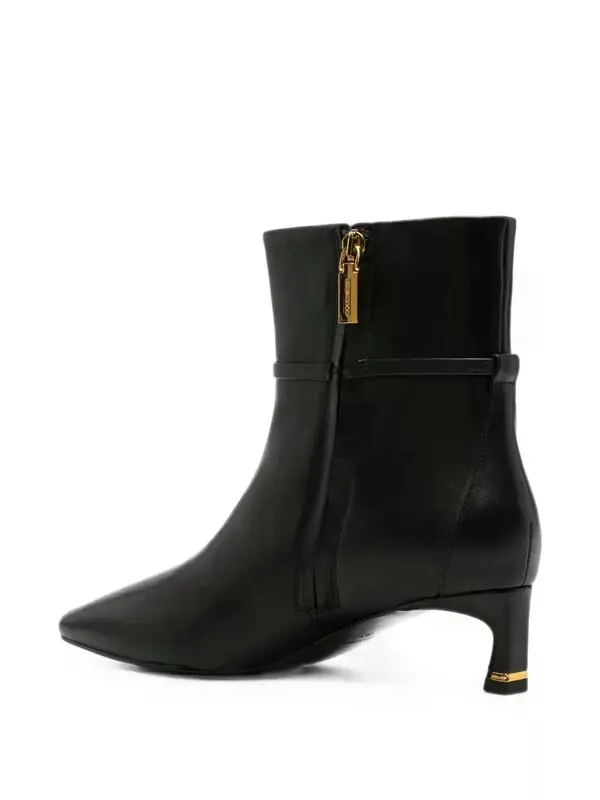 COCCINELLE C-look Pointed-toe Buckled Ankle Boots
