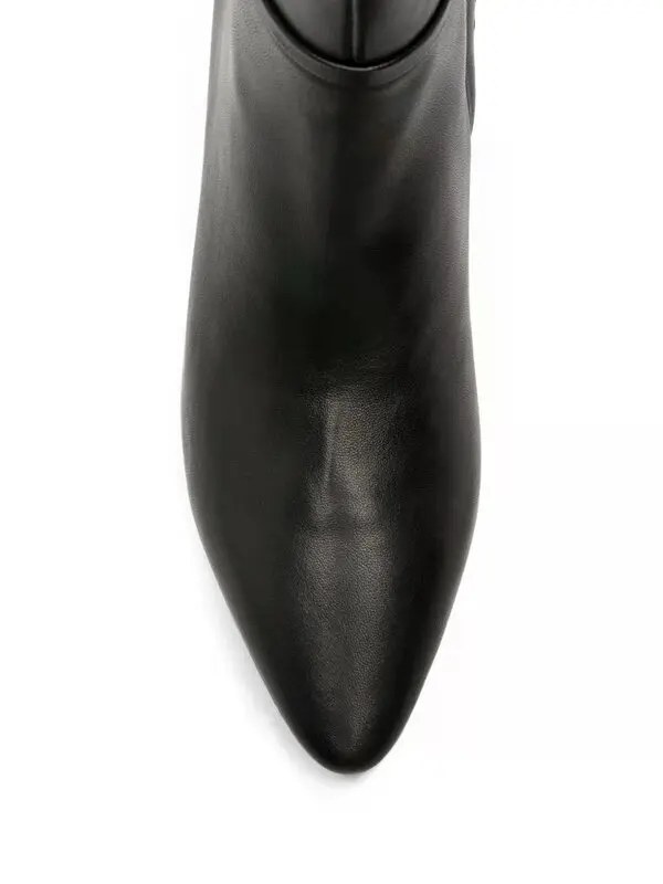 COCCINELLE Pointed-toe Buckled Ankle Boots - Black