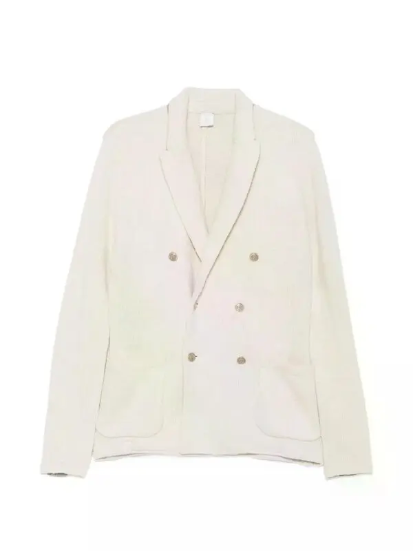 Eleventy Double-breasted Knitted Jacket