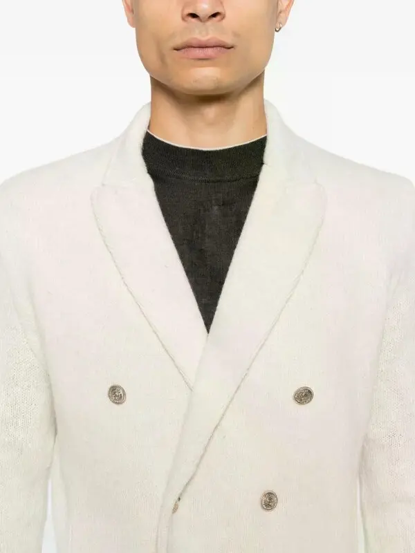 Eleventy Double-breasted Knitted Jacket