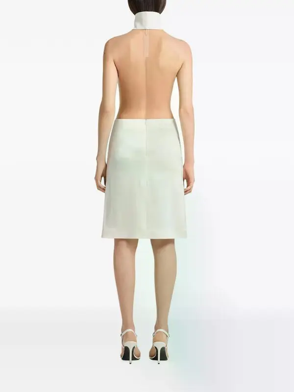 COURREGES Mid Satin Patch-pocket Skirt