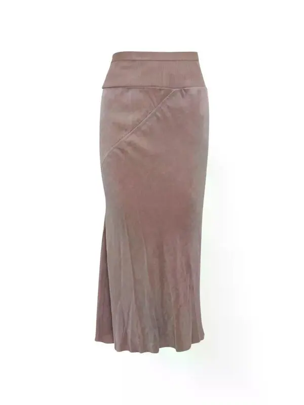 Rick Owens Bias-cut Velvet Midi Skirt