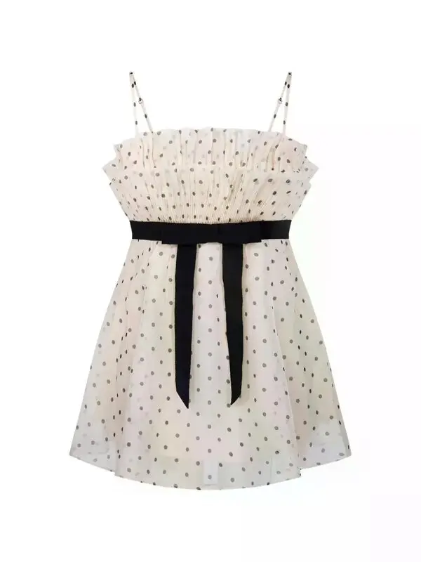 Zimmermann Polka-dot Pleated Top - Neutrals