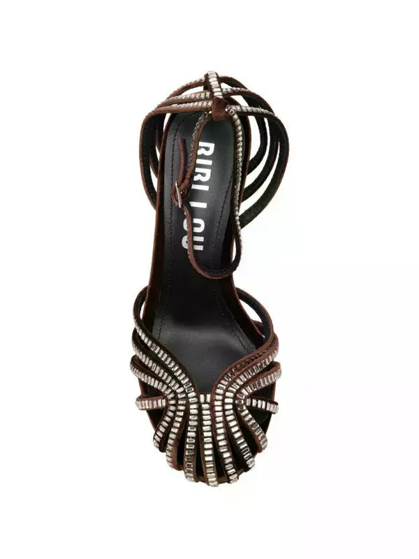BIBI LOU Crystal-embellished Leather Sandals