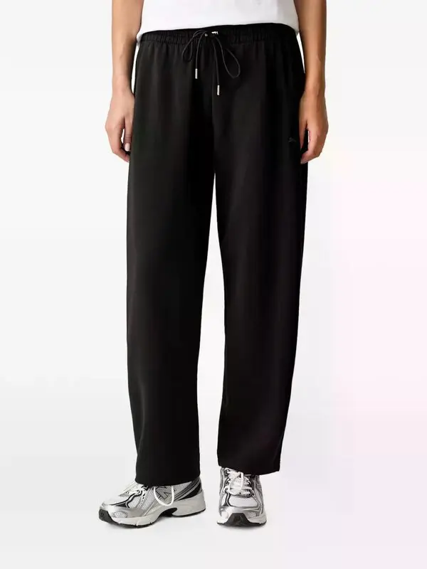 PUMA Logo-embroidered Drawstring Track Pants - Black