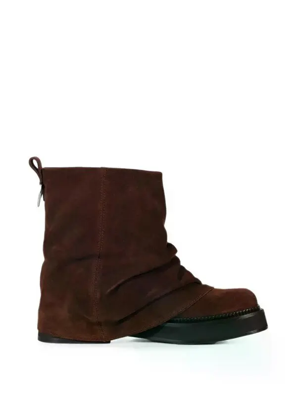 Attico Robin Layered Ankle Boots - Brown