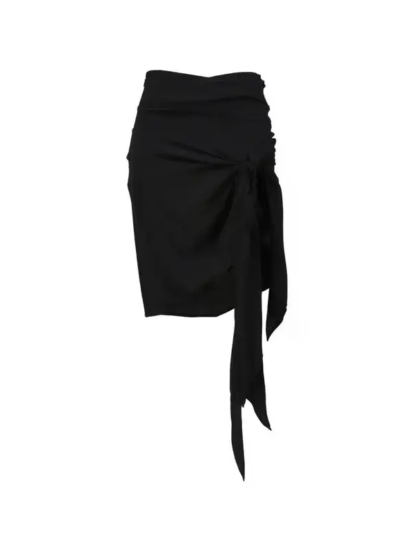Attico Knotted Ruched Mini Skirt