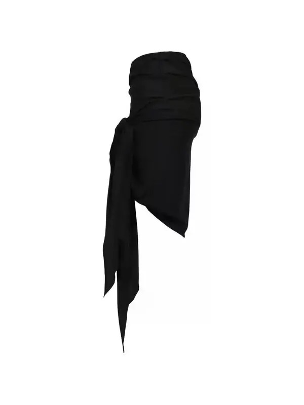Attico Knotted Ruched Mini Skirt