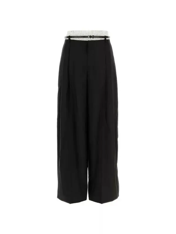Alexander Wang Mid-rise Layered Boxer Tailored Pants - Black