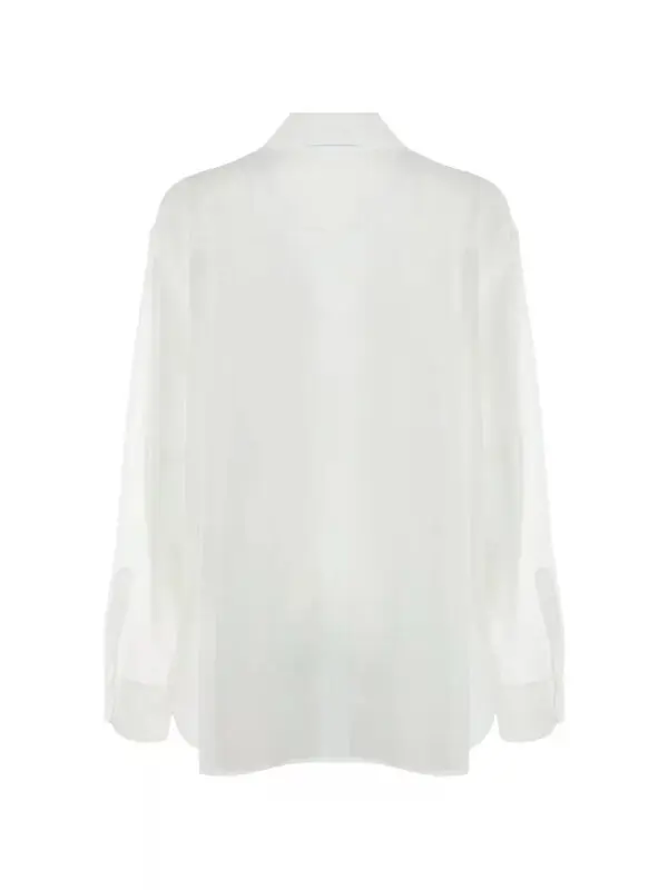 THE FRANKIE SHOP Button-down Sheer Shirt - White