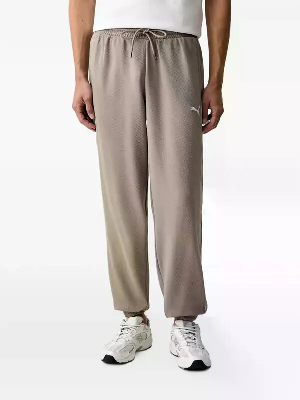 PUMA Logo-embroidered Drawstring Track Pants - Neutrals