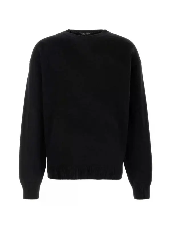 TOM FORD Crew-neck Knitted Sweater - Black