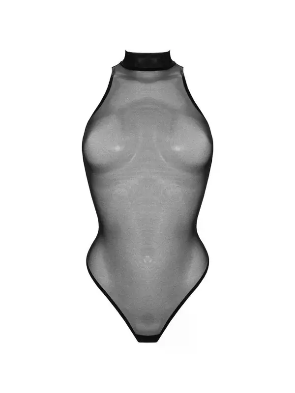 BORDELLE Syra Mesh High-neck Bodysuit