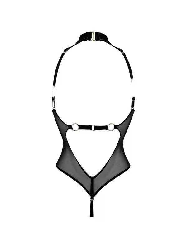 BORDELLE Syra Mesh High-neck Bodysuit