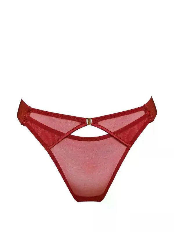 BORDELLE Signature Layered Mesh Thong - Red
