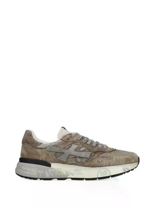 Premiata Mick 0.1 Suede-panel Low-top Sneakers - Brown