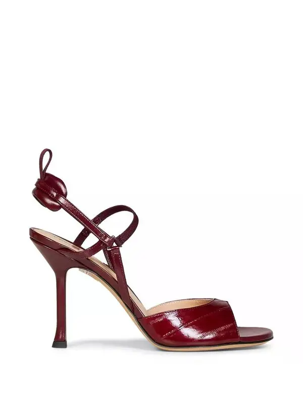 Fendi Colibrì Leather Sandals - Red