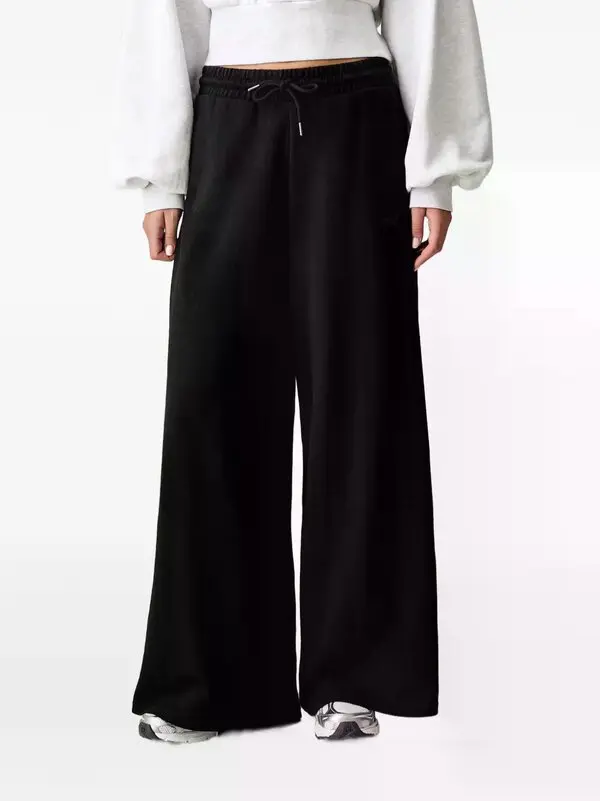 PUMA Logo-embroidered Drawstring-waist Track Pants - Black