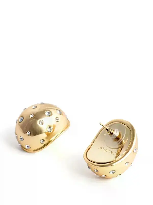 SELF-PORTRAIT Crystal-embellished Oval Earrings
