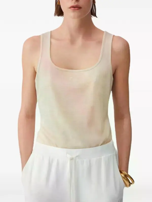 Liu Jo Logo-embroidered Scoop-neck Tank Top