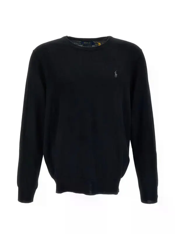 Polo Ralph Lauren Embroidered Logo Sweater - Black