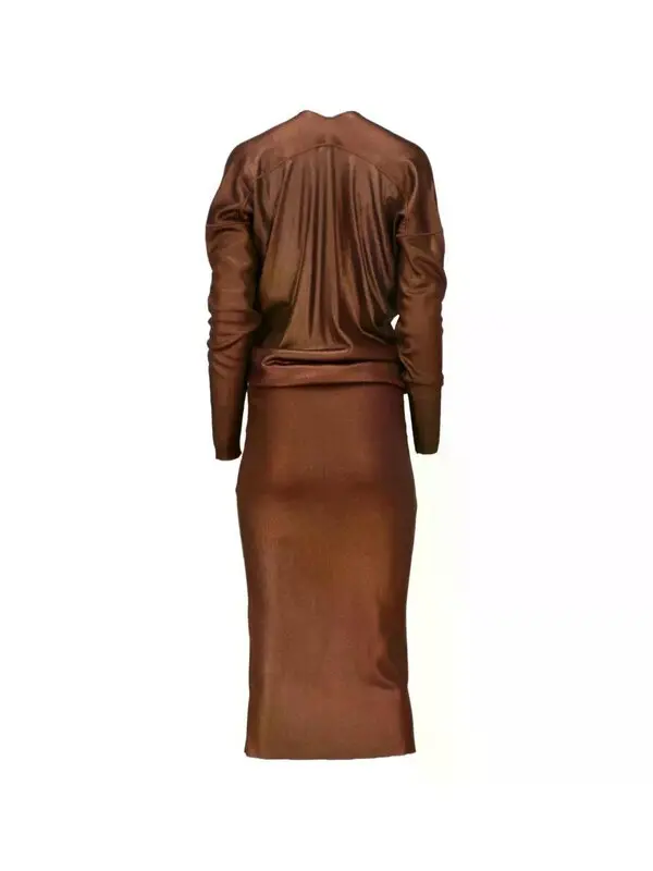 TOM FORD V-neck Long-sleeve Midi Dress