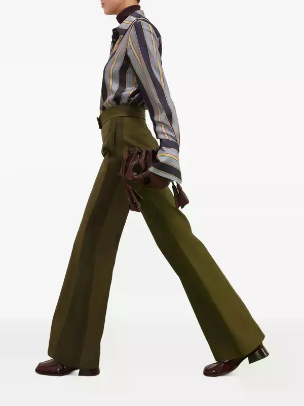 Zimmermann Striped Embroidered-patch Shirt - Blue