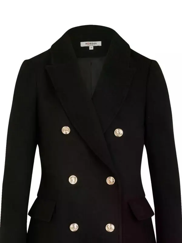 MORGAN Double-breasted Peak Lapel Coat