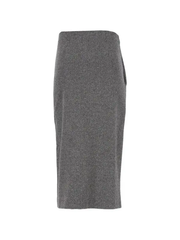 Max Mara Petali Chevron-patter Midi Skirt