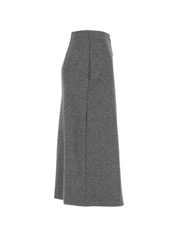 Max Mara Petali Chevron-patter Midi Skirt