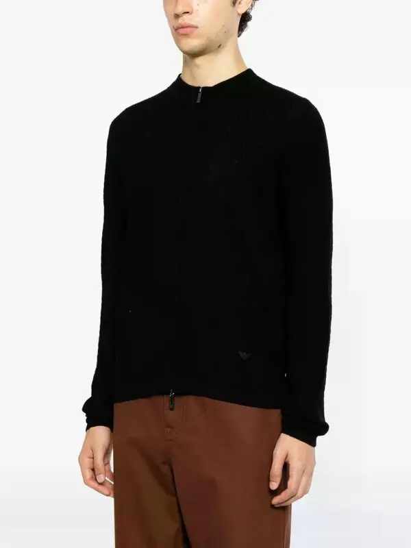 Emporio Armani Zip-up Knitted Cardigan