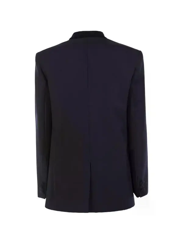 Max Mara Velvet-trim Single-breasted Suit Jacket