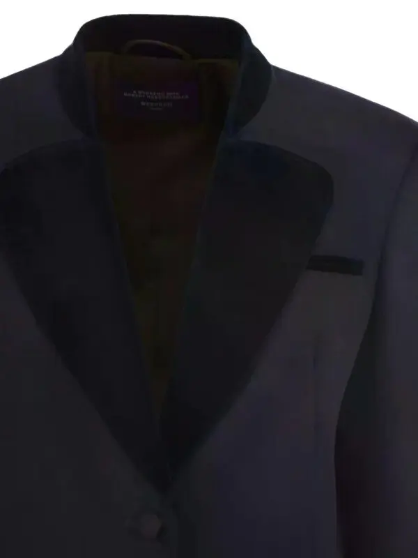 Max Mara Velvet-trim Single-breasted Suit Jacket